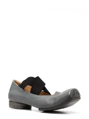 UMA WANG 25mm Leather Ballerina Shoes - Blue