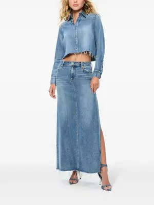 Alice + Olivia Marissa Denim Midi Skirt