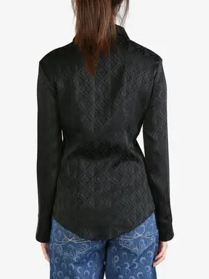 MARINE SERRE Moon Diamant Jacquard Shirt - Black