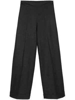 D.exterior High-waisted Palazzo Pants - Grey