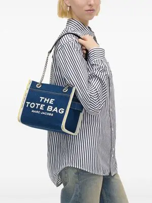 Marc Jacobs Denim Chain Small Tote Bag - Blue