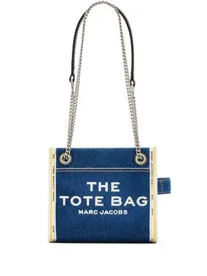 Marc Jacobs Denim Chain Crossbody Tote - Blue