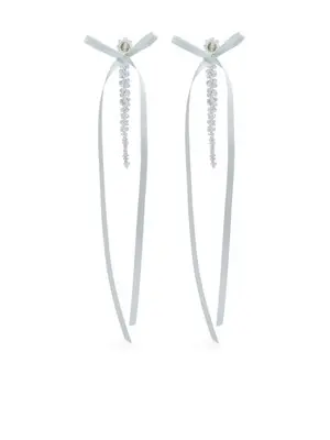 Simone Rocha Bow-detailed Dangle Earrings - White