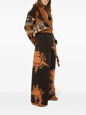 Alanui Abstract-pattern Wide-leg Jeans