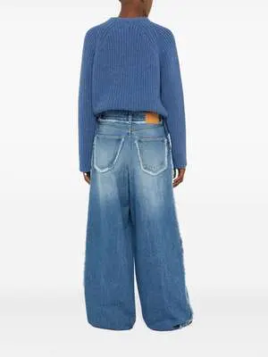 Alanui Fringed Wide Leg Jeans