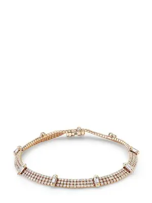 Shay 18kt Rose Gold Diamond Bracelet - Pink