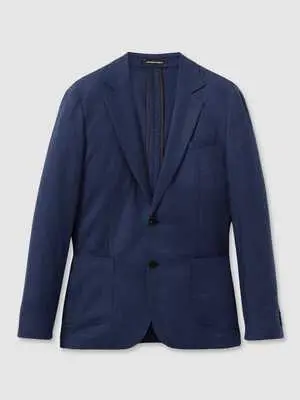 REISS Midnight Single Breasted Wool-silk Blazer Slim Fit