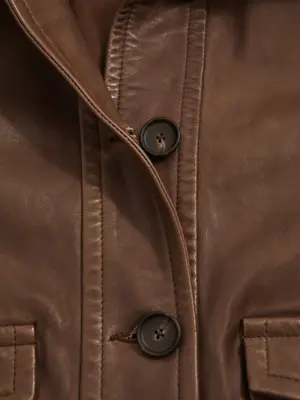 REISS Hanson Leather Trucker Jacket