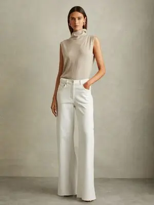 REISS Harper Wool Sleeveless Top