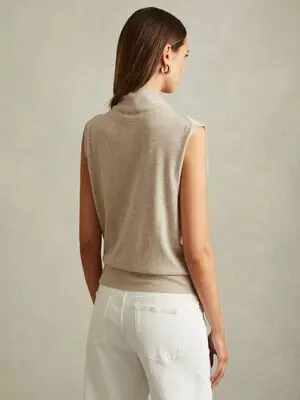 REISS Harper Wool Sleeveless Top