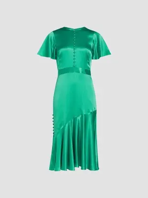Prabal Gurung Victoria Flutter-sleeve Cocktail Dress - Emerald