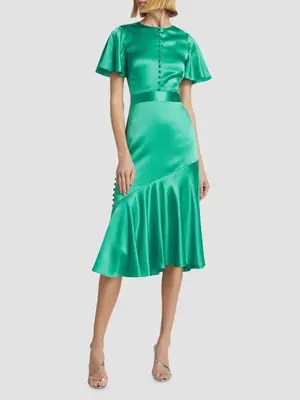 Prabal Gurung Victoria Flutter-sleeve Cocktail Dress