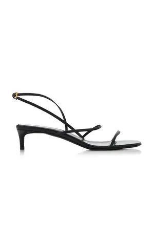 Khaite Loop Leather Sandals - Black