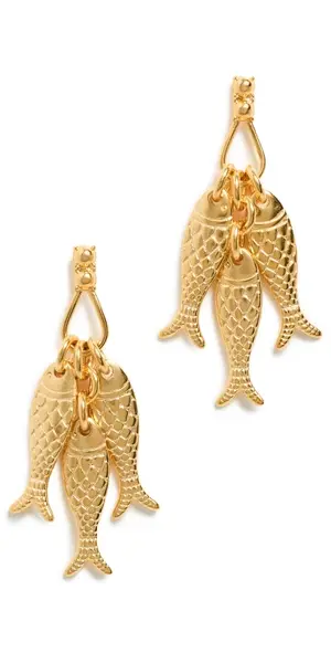 Brinker & Eliza School Of Fish Dangle Earrings - Gold