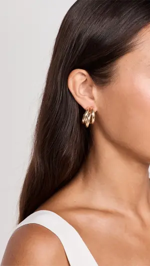 Brinker & Eliza Mini Triple Threat Hoop Earrings