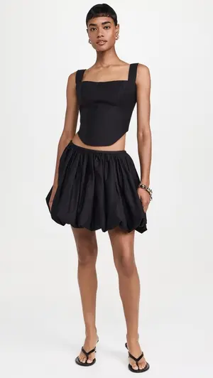 Rendoll Bubble Hem Mini Skirt In Black - 50% Off | Editorialist