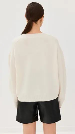 ANINE BING Lee Cashmere Sweater - Ivory