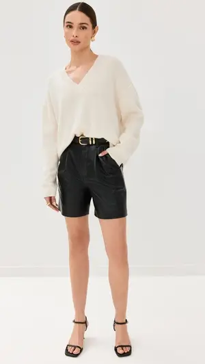 ANINE BING Lee Cashmere Sweater - Ivory