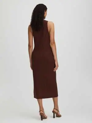 Paige Ribbed Bodycon Midi Dress