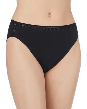 ON GOSSAMER Cabana Cotton Hi Cut Brief Black