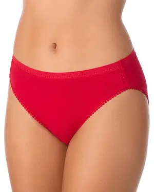 ON GOSSAMER Cabana Cotton Hi Cut Brief - Crimson Berry