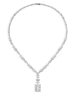Nadri Cubic Zirconia Statement Necklace - Silver