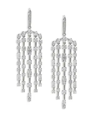 Nadri Rare Jewels Chandelier Earrings - Silver