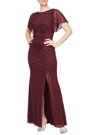 Sl Fashions Short Sleeve Evening Dresses