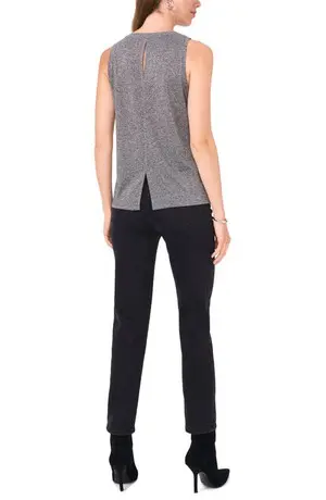 Vince Camuto Metallic Knit Tank - Silver