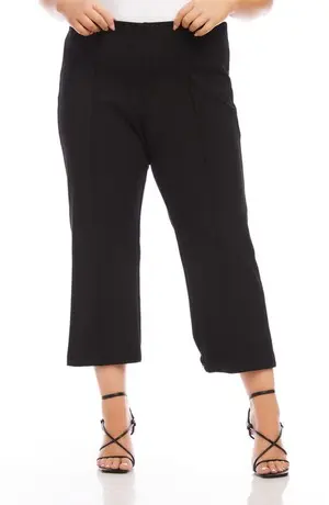 Karen Kane Pintuck Crop Pants - Black