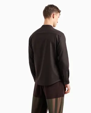Giorgio Armani Cashmere Drap Zip-up Shirt Jacket