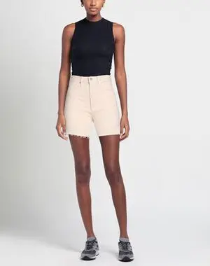 FRAME High Waisted Denim Shorts - Orange