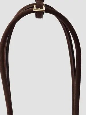 Prada Suede Top Handle Bag - Brown
