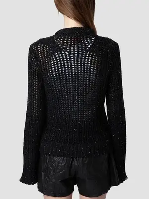 Zadig&Voltaire Halty Weco Cashmere-blend Open-knit Top