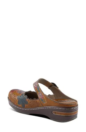 SPRING STEP SHOES Flochino Platform Mule - Tan Multi