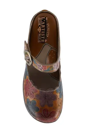 SPRING STEP SHOES Flochino Platform Mule - Tan Multi