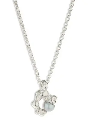 FARIS Fellini Cultured Pearl Pendant Necklace - Silver
