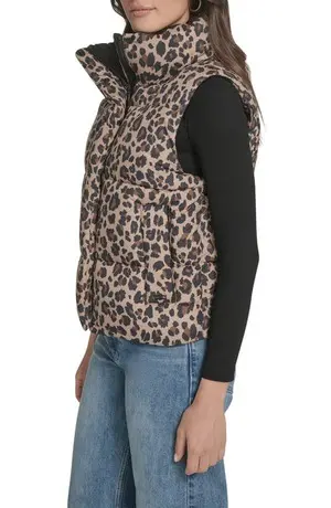 LEVI'S Quilted Puffer Vest - Leopard