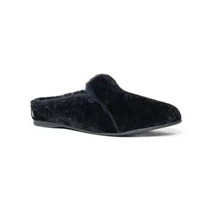 MAVE & CHEZ Maya Velvet Slippers - Black