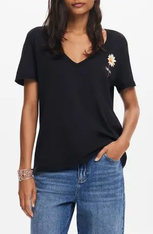 Desigual Vini Floral Graphic T-shirt
