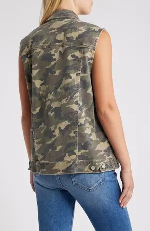 HIDDEN JEANS Camouflage Oversized Cargo Vest