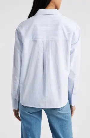 BEACHLUNCHLOUNGE Everly Stripe Cotton Shirt