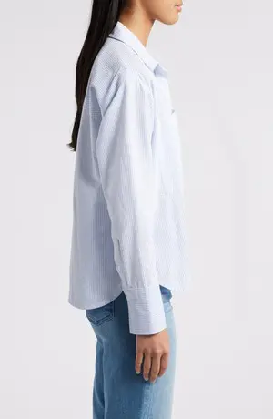 BEACHLUNCHLOUNGE Everly Stripe Cotton Shirt