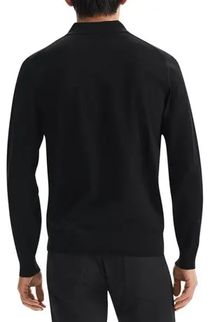 Theory Goris Long Sleeve Polo - Blk