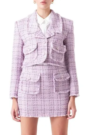 Endless Rose Tonal Bouclé Tweed Blazer