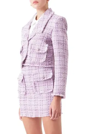 Endless Rose Tonal Bouclé Tweed Blazer