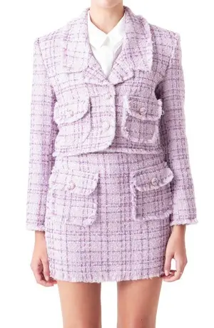 Endless Rose Tonal Bouclé Tweed Blazer