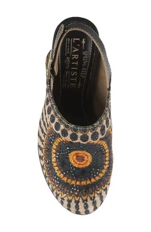 SPRING STEP SHOES Zipi Platform Clogs - Black Multi