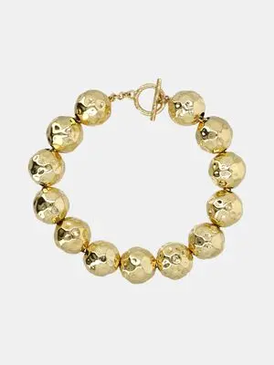 PATOU Hammered Bead Bracelet - Gold