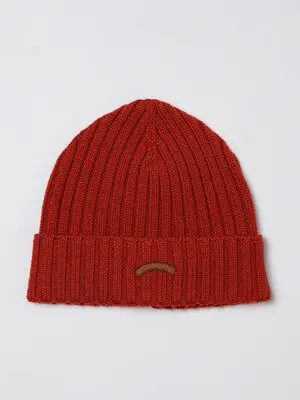 Paul & Shark Ribbed Beanie - Brick Red